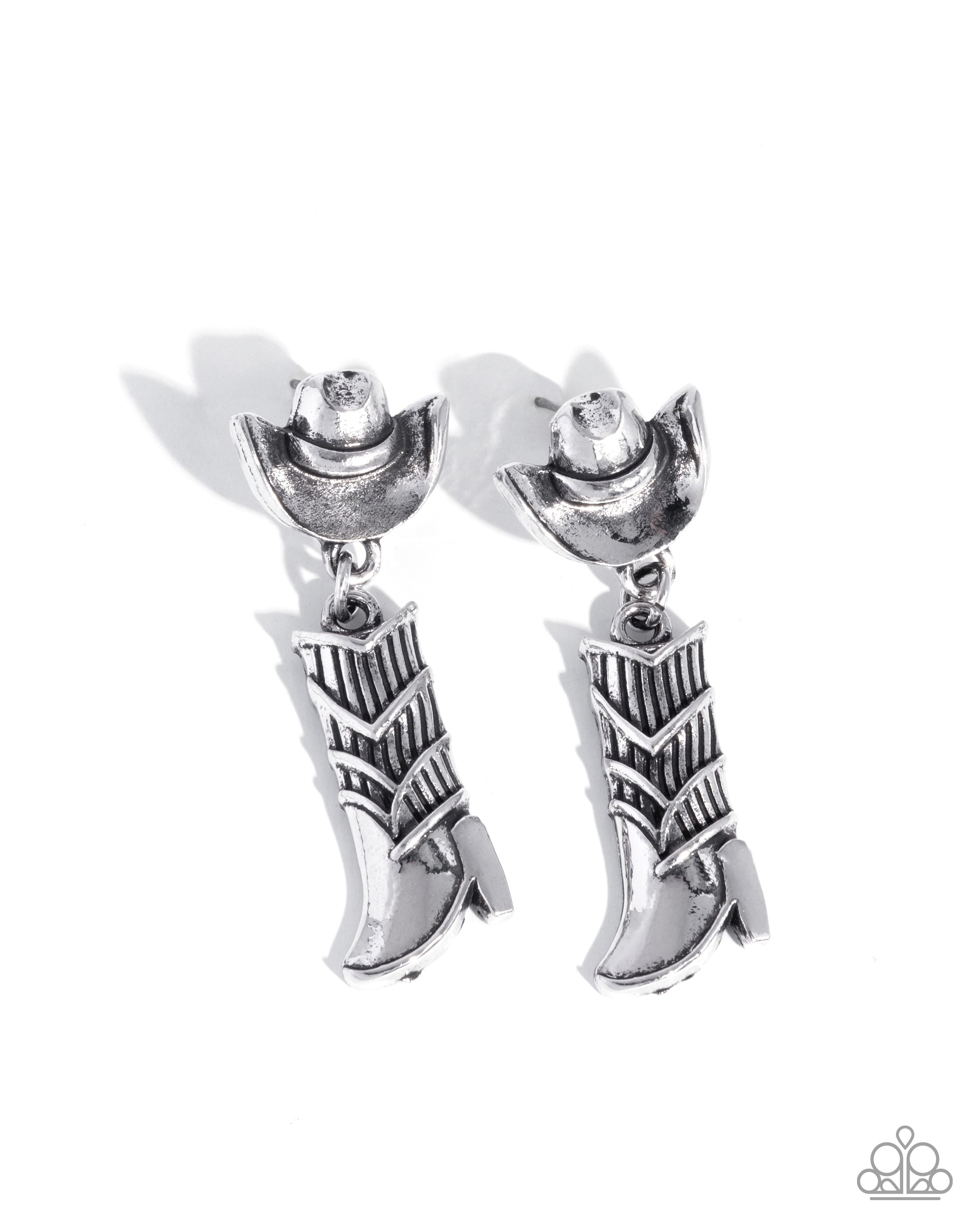 Paparazzi ♥ Boot Scootin Ballad - Silver ♥ Post Earrings – LisaAbercrombie