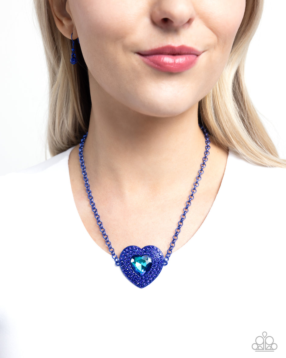Paparazzi ♥ Locket Leisure - Blue ♥ Necklace