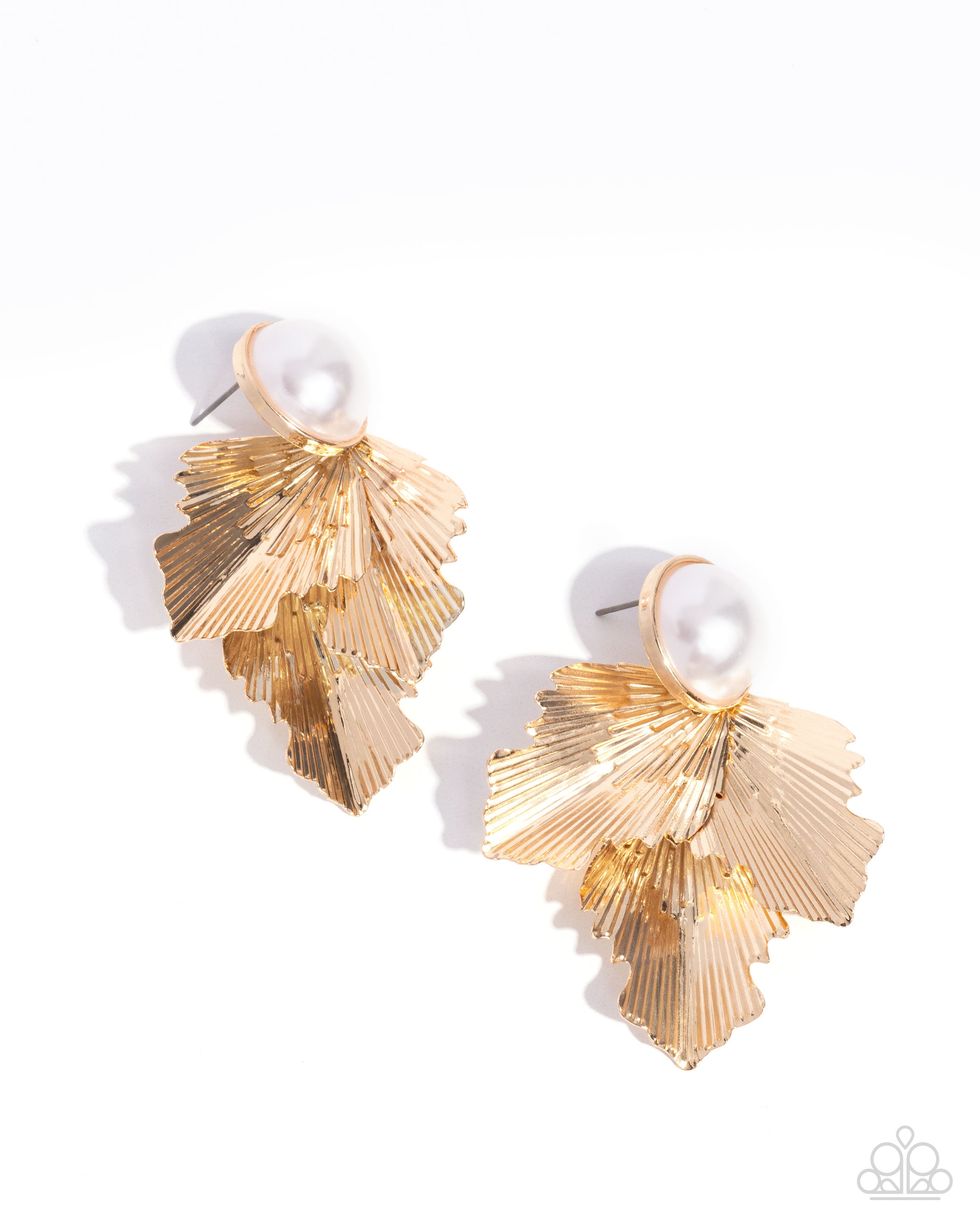 *Ordered 7/9* Paparazzi ♥ Mermaid Memorate - Gold ♥ Post Earrings ...