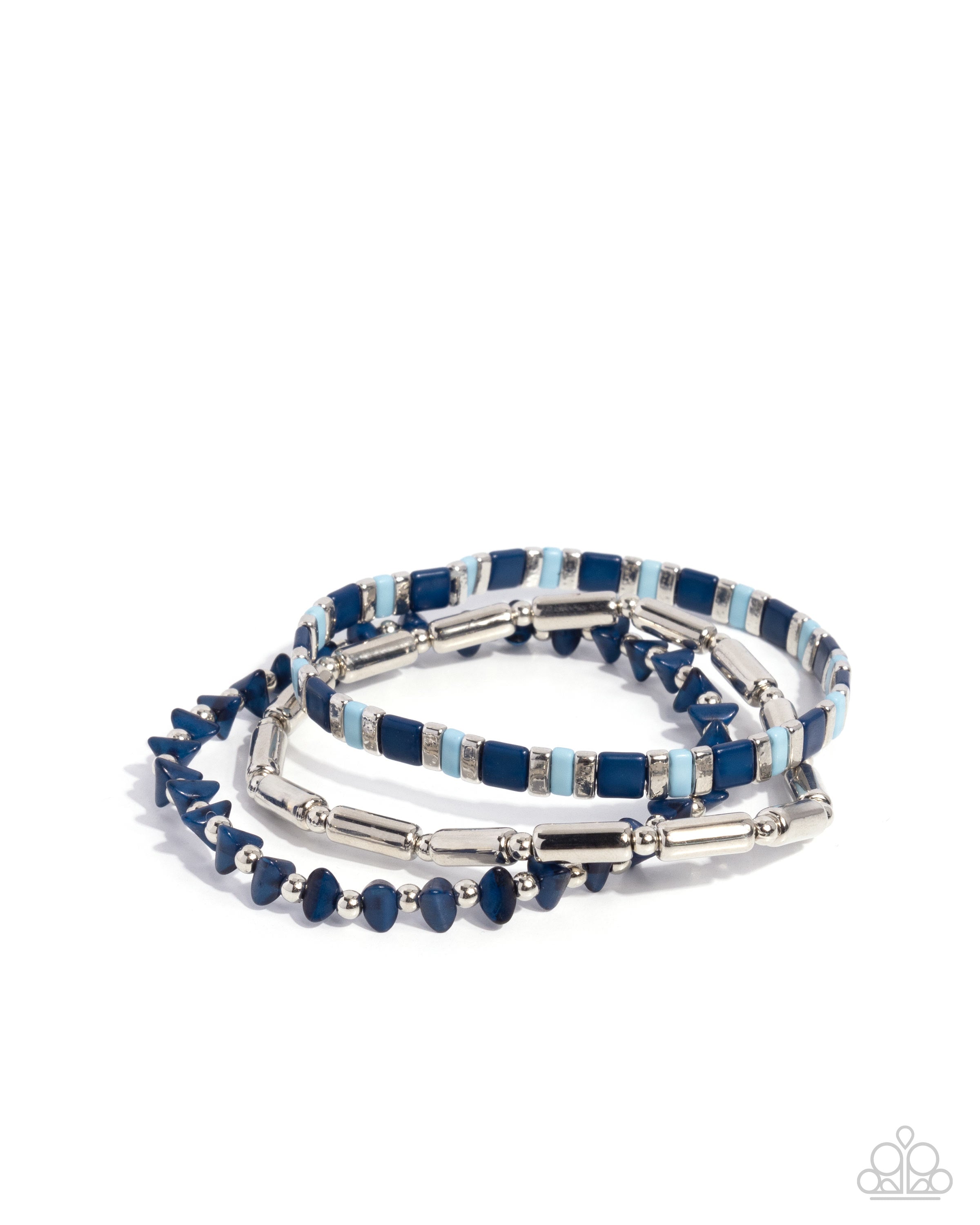 *Ordered 6/2025* Paparazzi ♥ Serendipitous Stack - Blue ♥ Bracelet ...