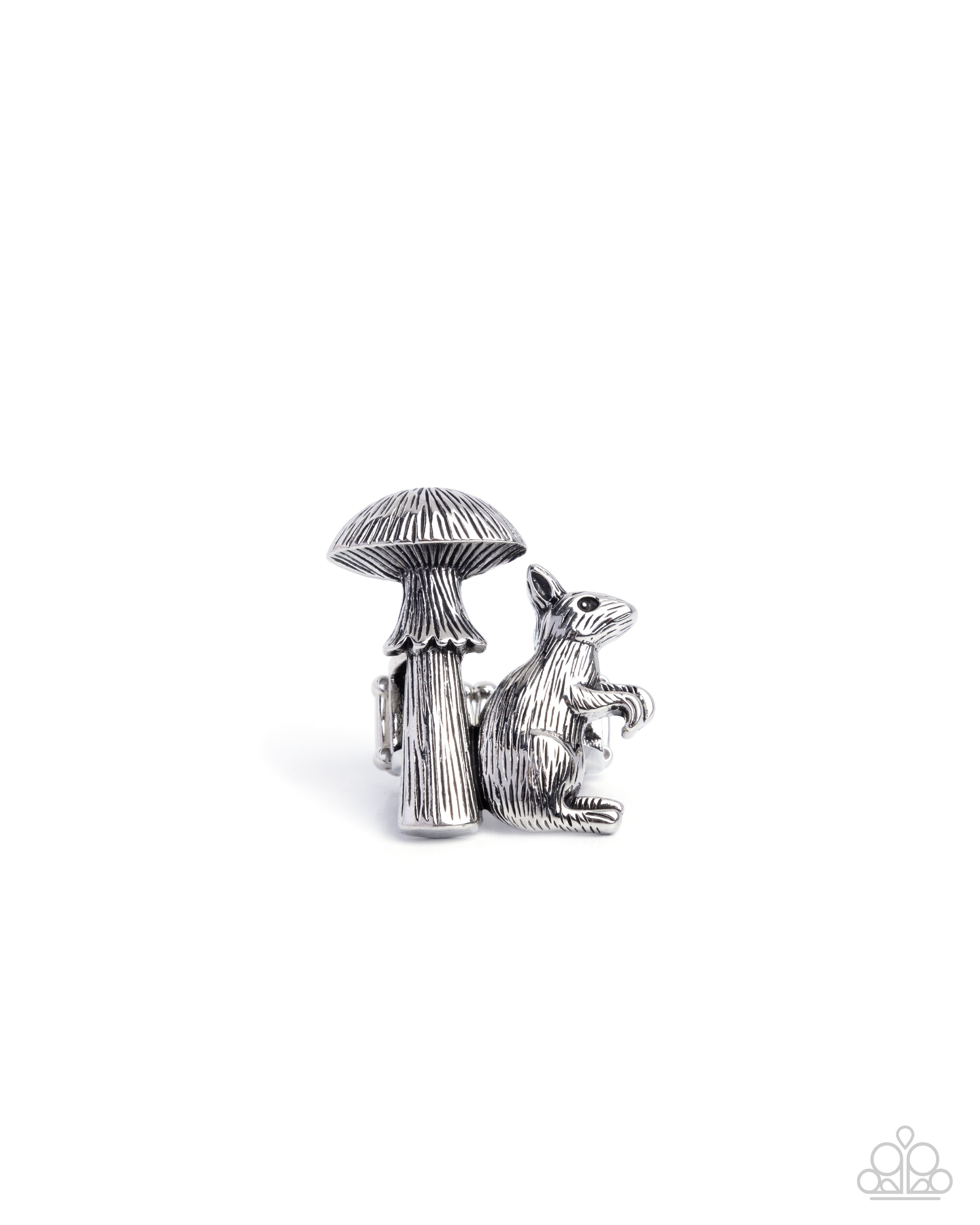 Paparazzi ♥ Textured Toadstool - Silver ♥ Ring – LisaAbercrombie