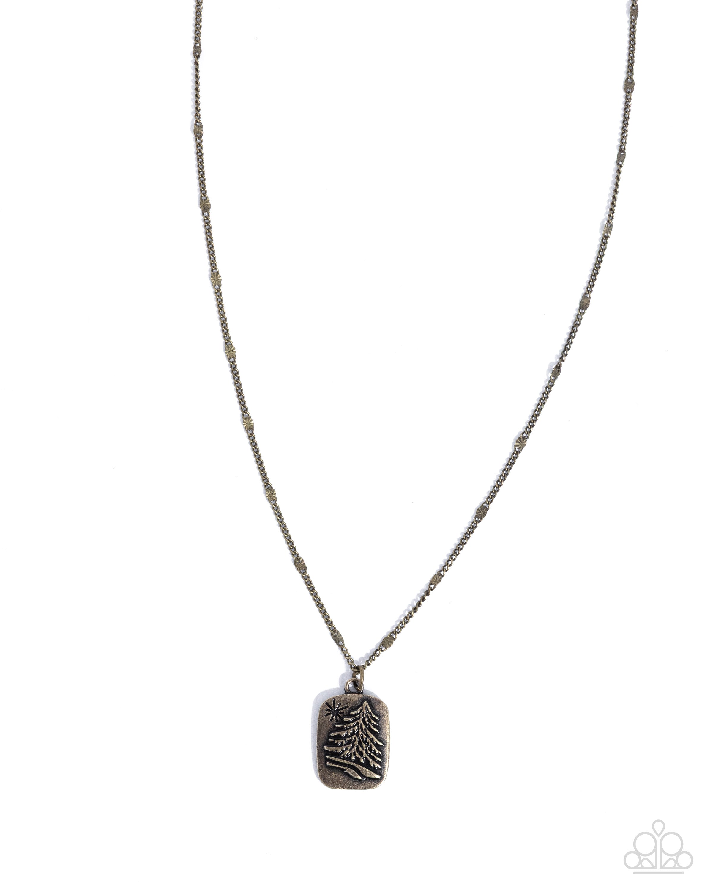 Paparazzi ♥ Pine Tree Prize - Brass ♥ Necklace – LisaAbercrombie