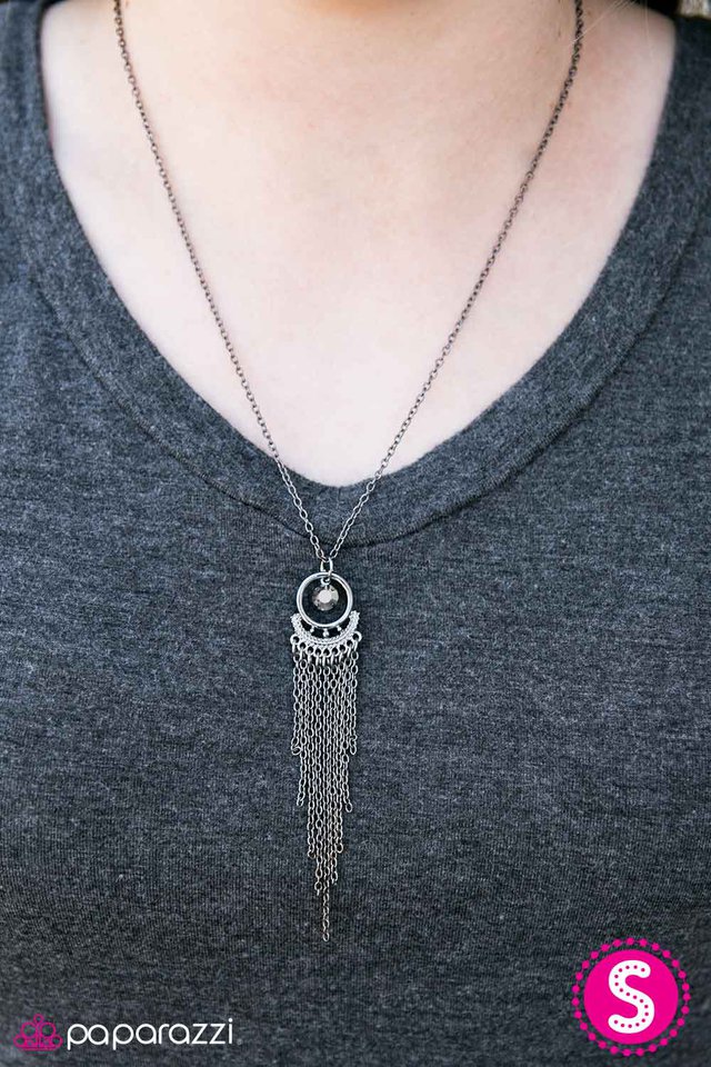 Paparazzi ♥ Halleys Comet - Black ♥ Necklace – LisaAbercrombie