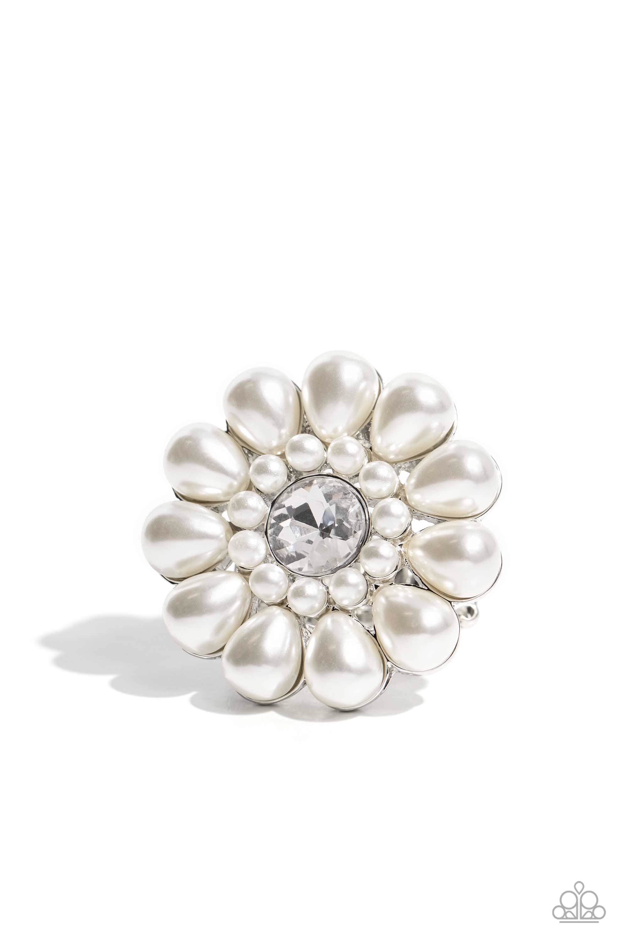 Paparazzi ♥ PEARL Talk - White ♥ Ring – LisaAbercrombie