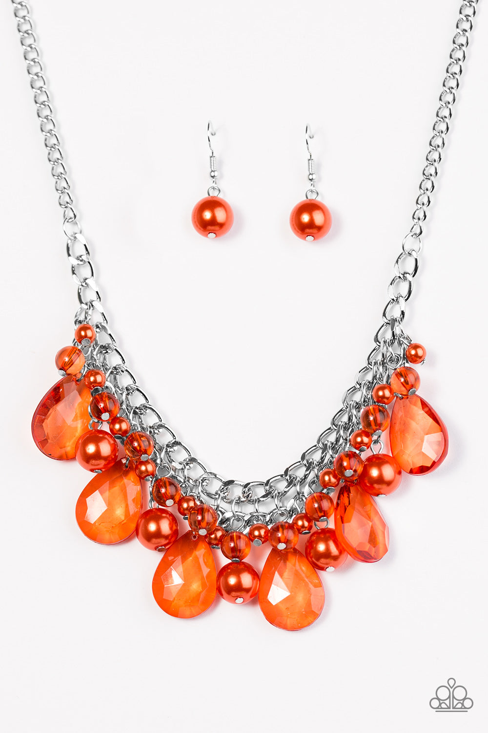 Paparazzi ♥ Twinkly Typhoon - Orange ♥ Necklace – LisaAbercrombie