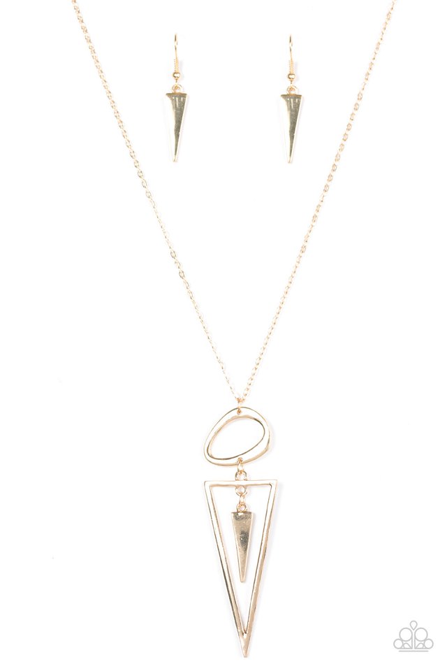 Paparazzi ♥ Keep A Sharp Lookout - Gold ♥ Necklace – LisaAbercrombie