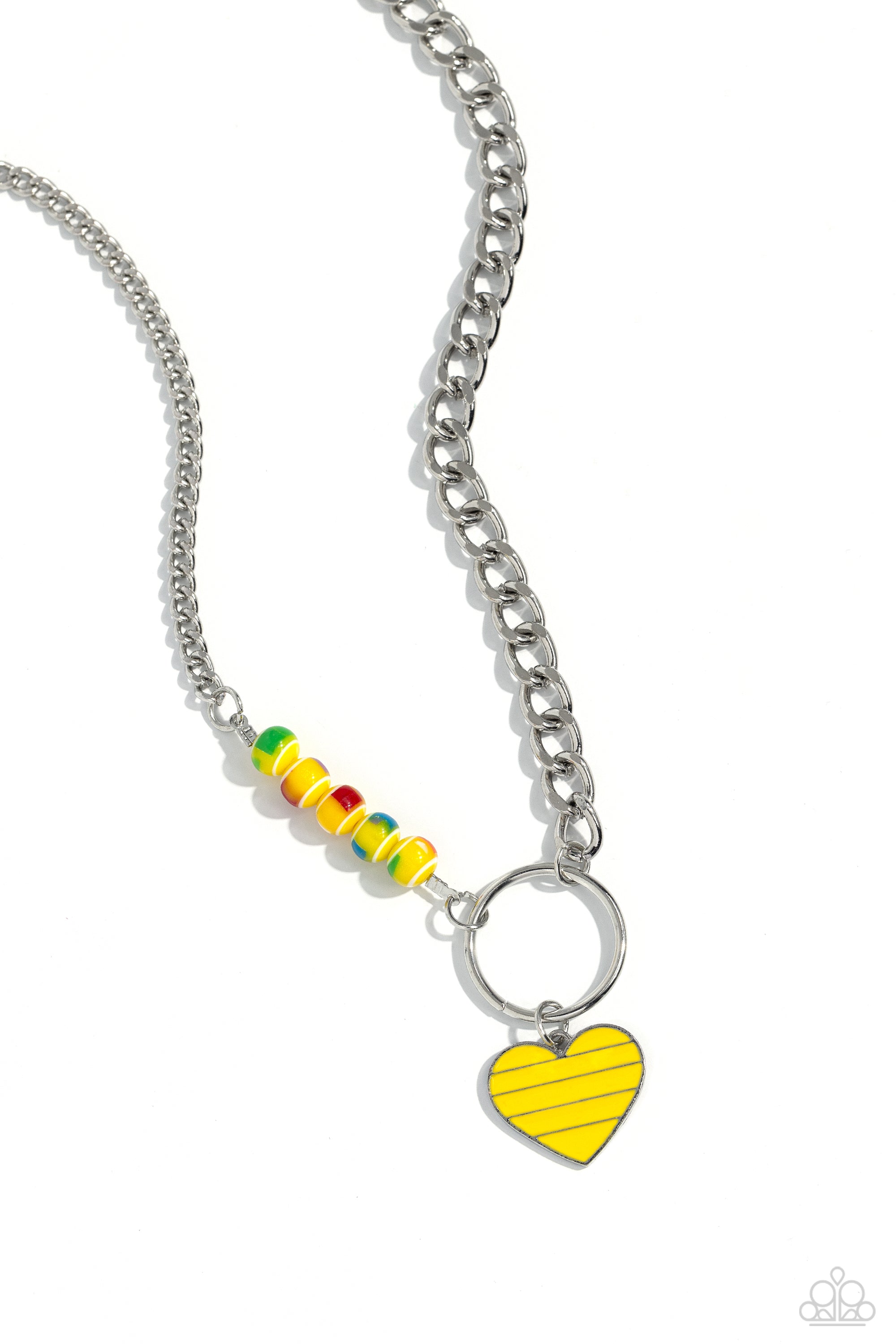 Paparazzi ♥ Mismatched Mayhem - Yellow ♥ Necklace – LisaAbercrombie